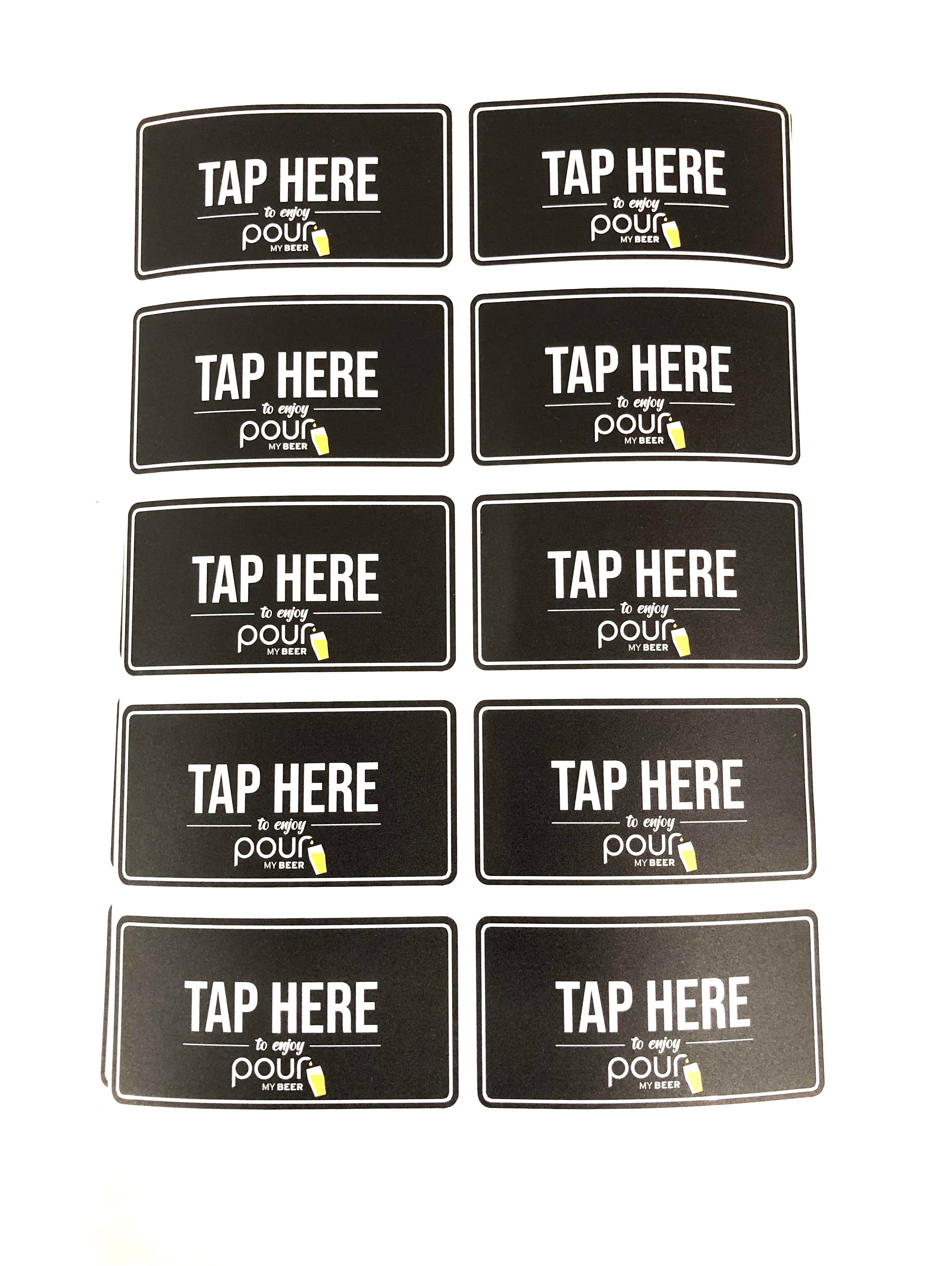 Tap to Pour Vinyl Stickers - Sheet of 10 stickers – PourMyBev